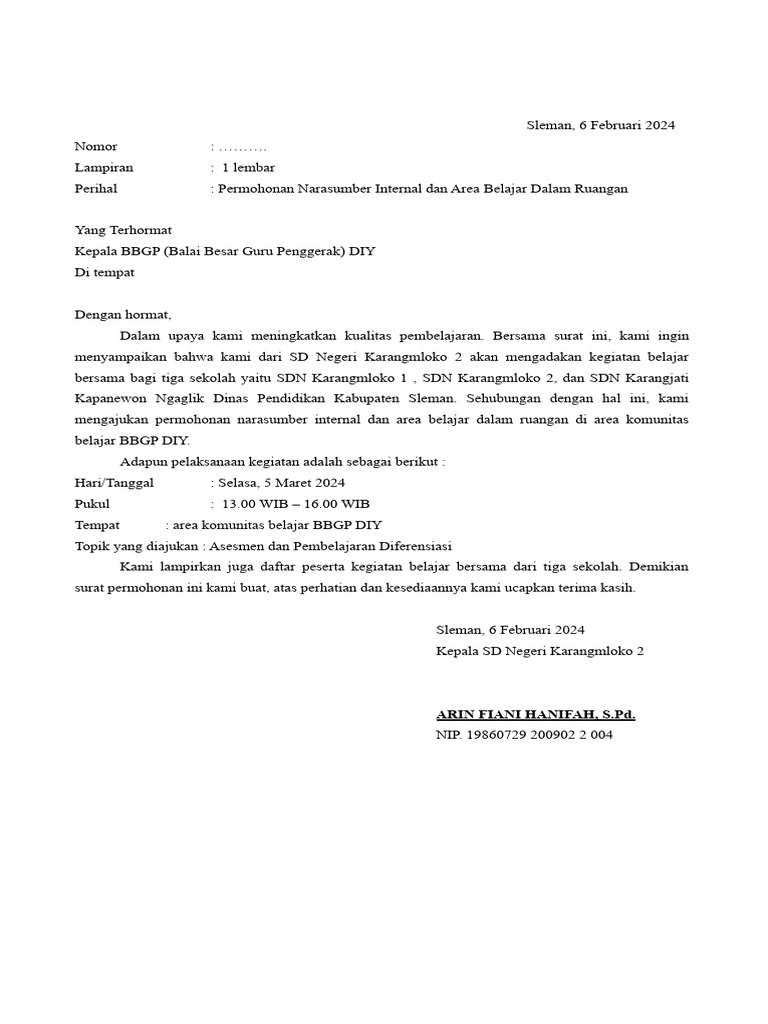 Permohonan Ajuan BBGP Diy | PDF