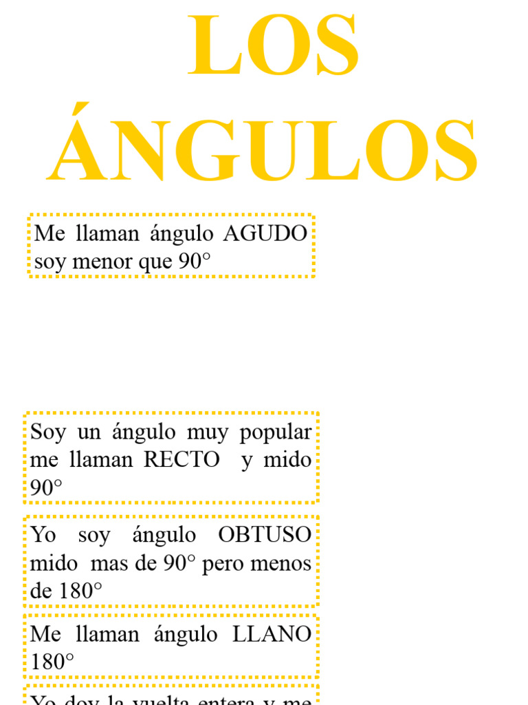 Tipos de ángulos y sus medidas | PDF