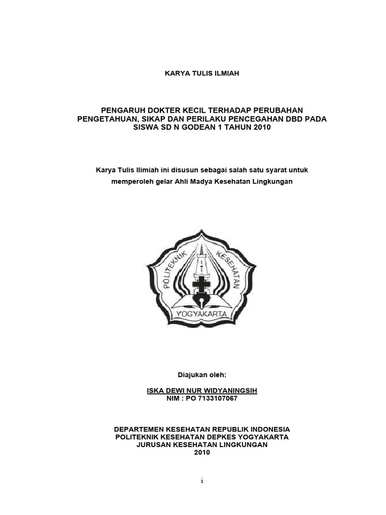 Cover KARYA TULIS ILMIAH | PDF | Kesehatan Holistik | Sains & Matematika