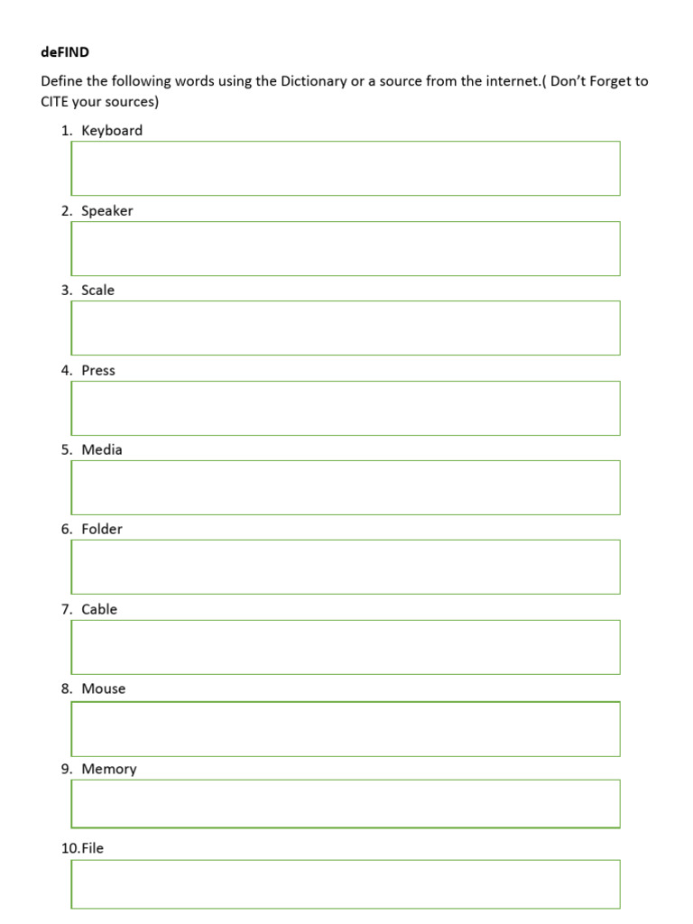 Tech Terms for Students | PDF