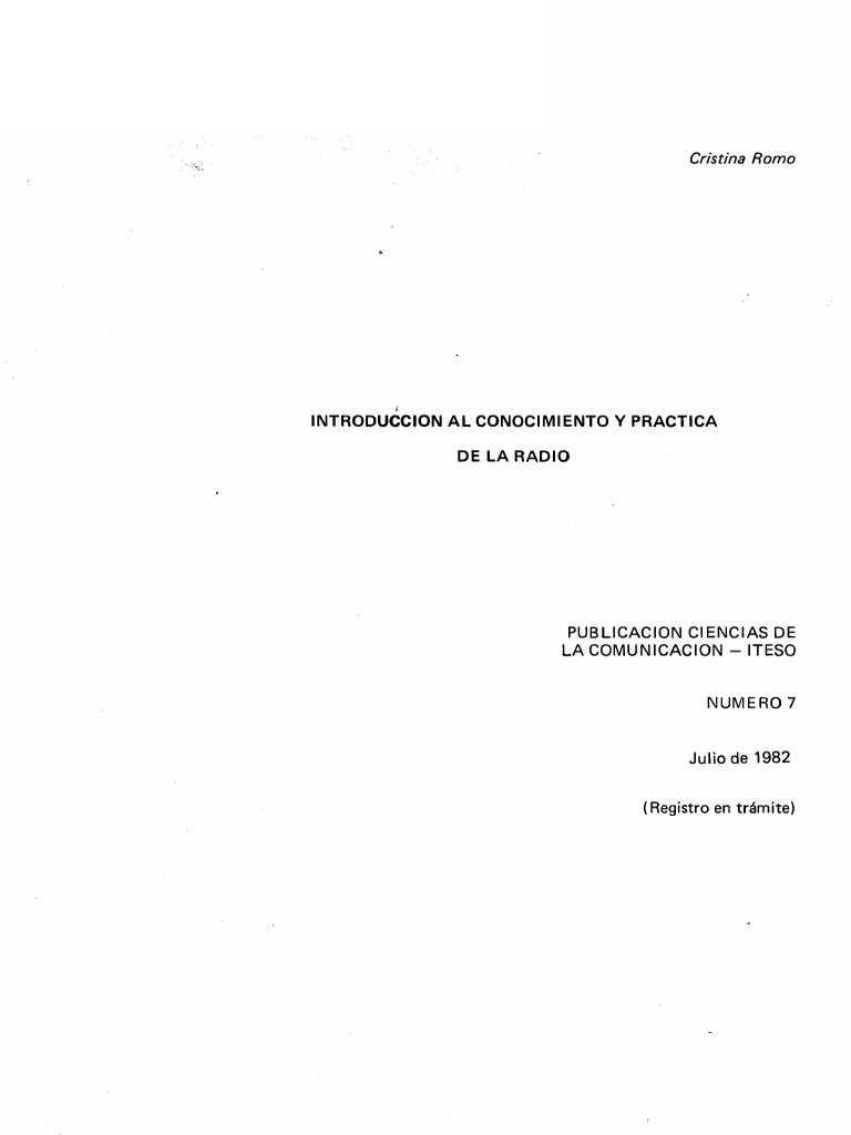 Cristina Romo Gil - Etapas de La Radiodifusion | PDF | Radiodifusión ...