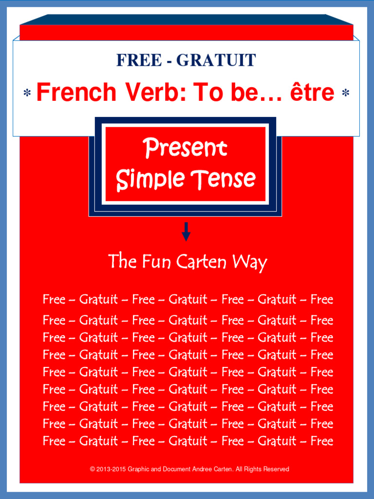 French Verb: To B e Être: Present Simple Tense | PDF | Grammatical ...