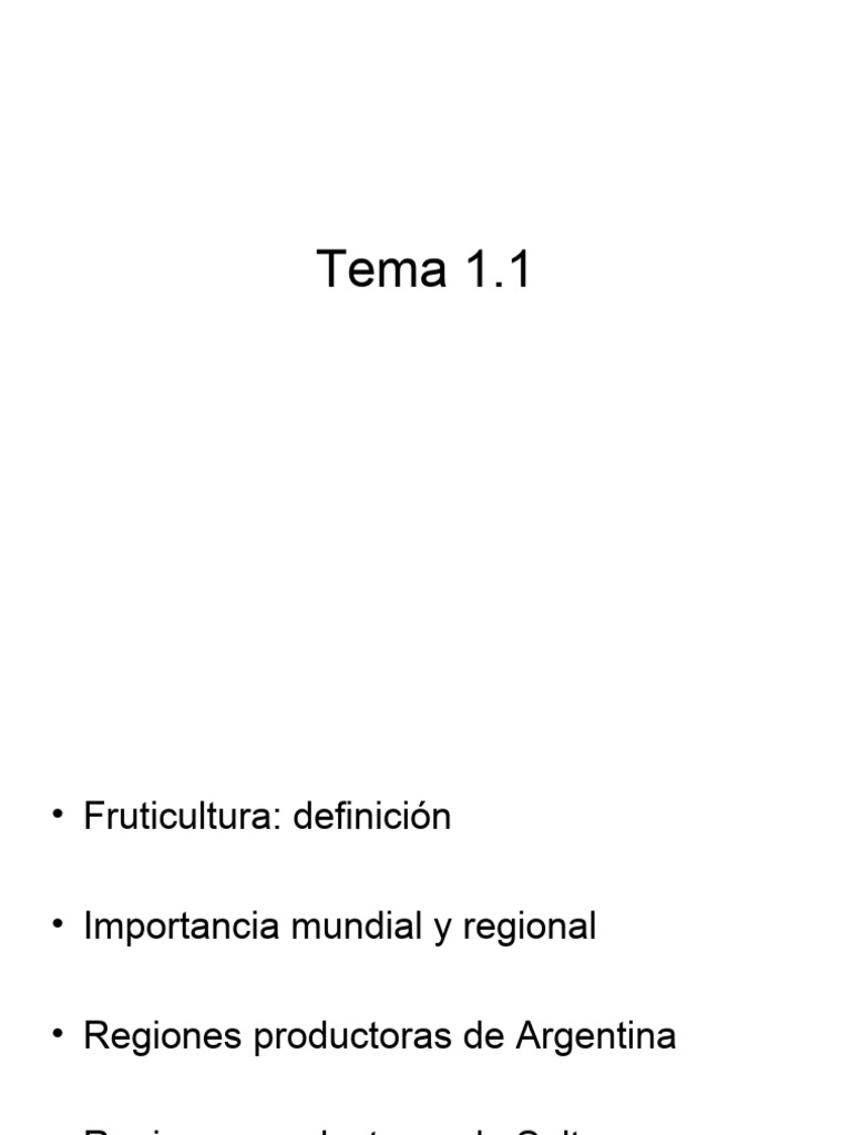 Tema 1. 1. Fruticultura. Def | PDF