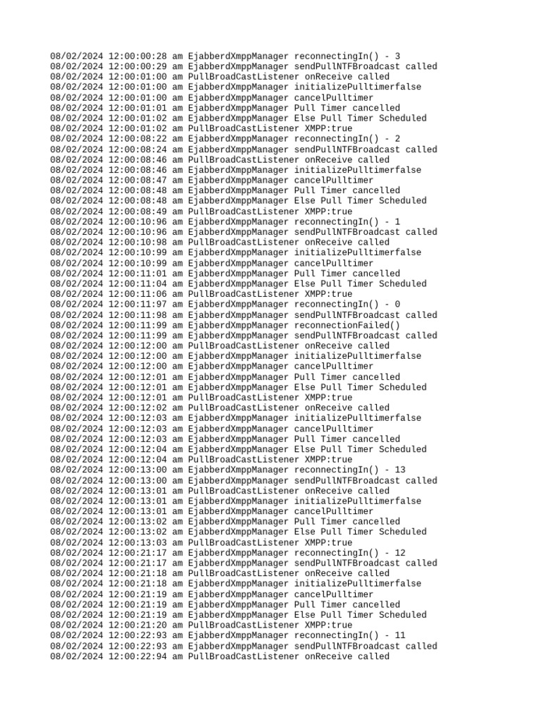 Ejabberd XMPP Reconnection Logs | PDF | Login | Computer Science