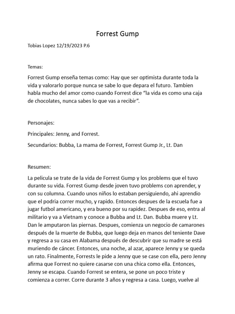 Forrest Gump | PDF