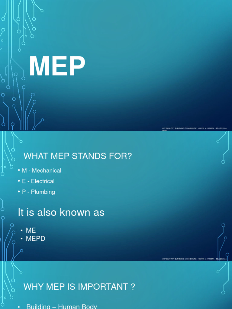 MEP Basics | PDF | Air Conditioning | Manufactured Goods