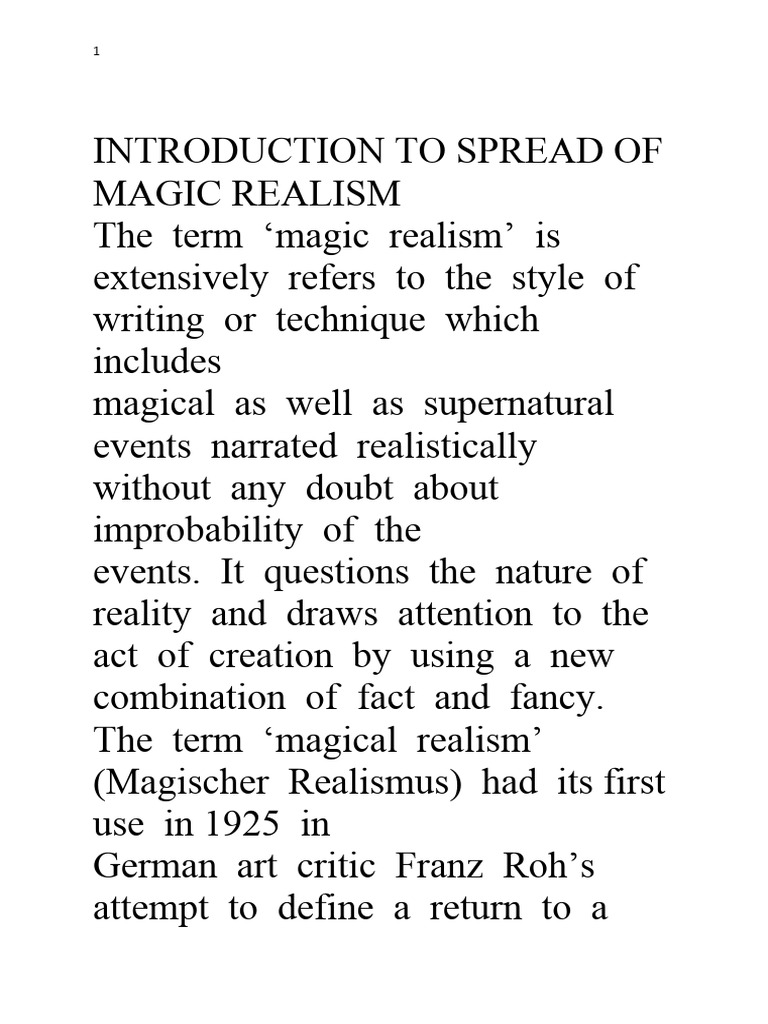 Understanding Magic Realism in Literature | PDF | Gabriel García Márquez
