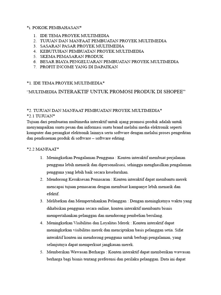 Proyek Multimedia Interaktif Shopee | PDF | Komputer