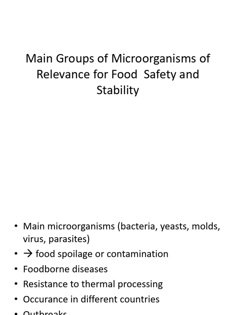 3 - Main Groups of Microorganisms of Relevance For Food-Cemaran Mikroba ...