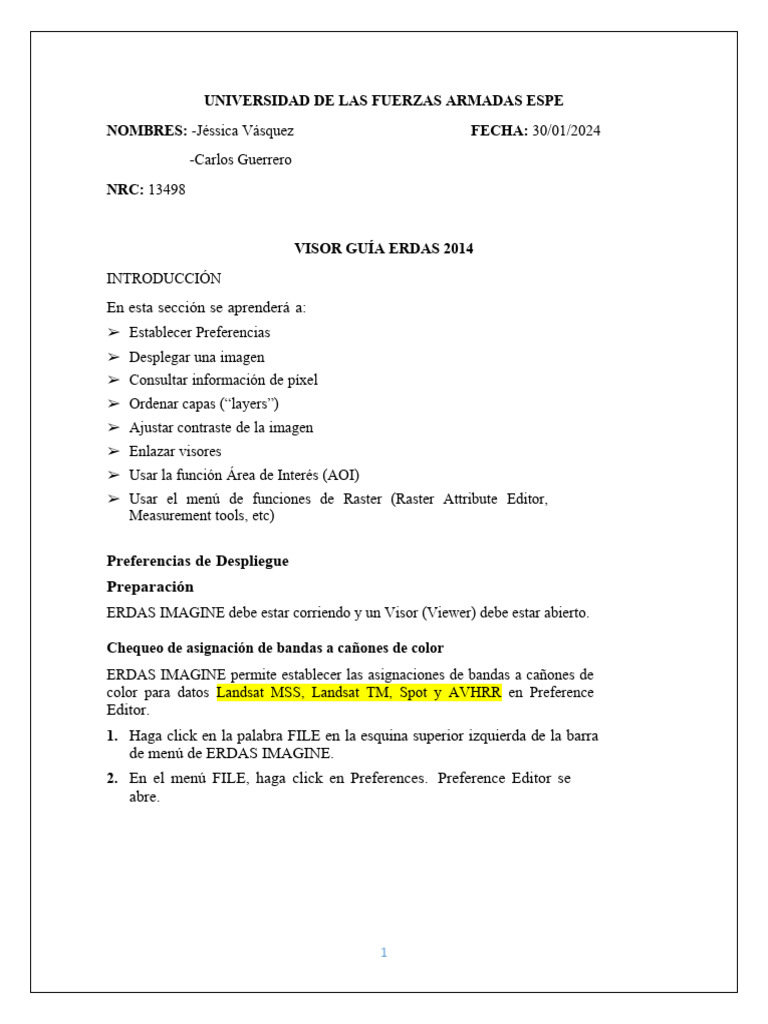 Manual ERDAS 2014 - Modificacion | PDF | Color | Ventana (informática)