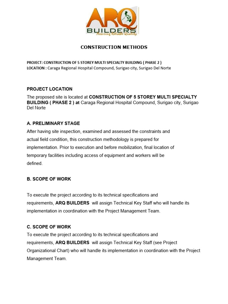 Construction Method | PDF | General Contractor | Occupational Safety ...