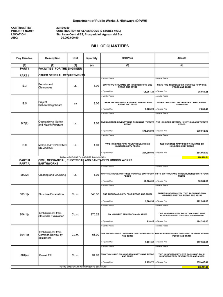 Pow Detailed, Boq, Cash Flow | PDF | Building Materials | Building ...
