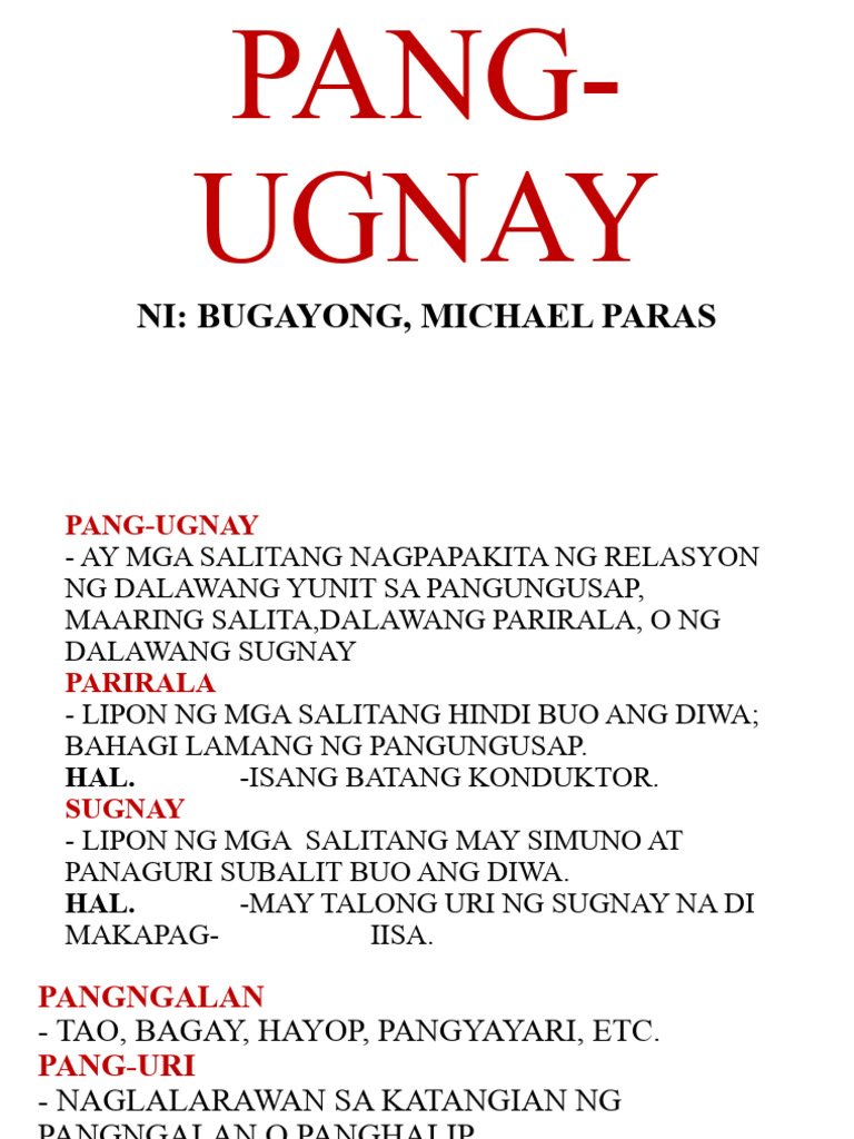 Pang Ugnay | PDF