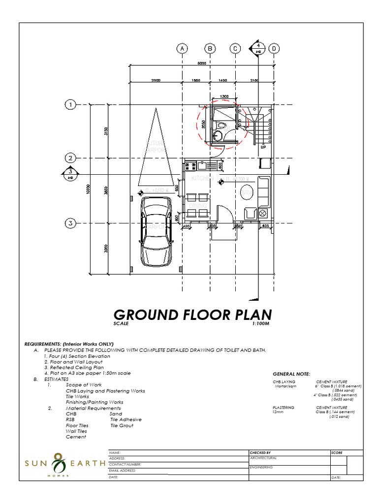 Engineer.cad Applicant Exam Sheet (1) | PDF | Tile | Cement