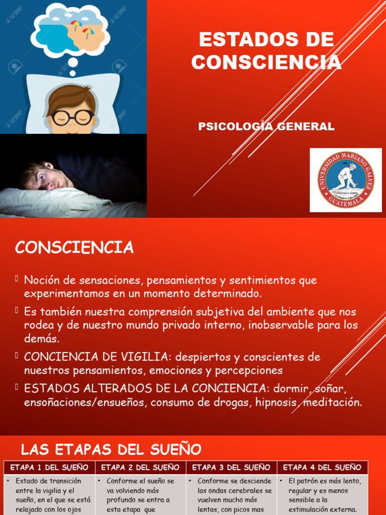Estados De Conciencia Y Sueño Pdf Sueño Dormir