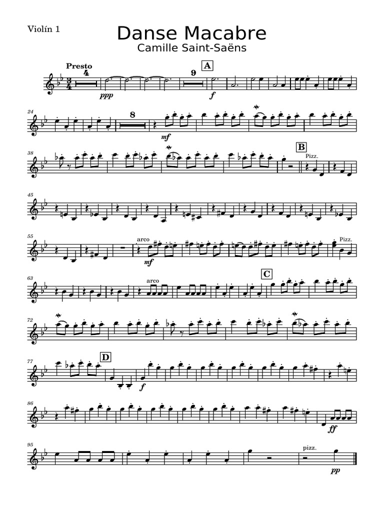 Danse Macabre: Camille Saint-Saëns | PDF