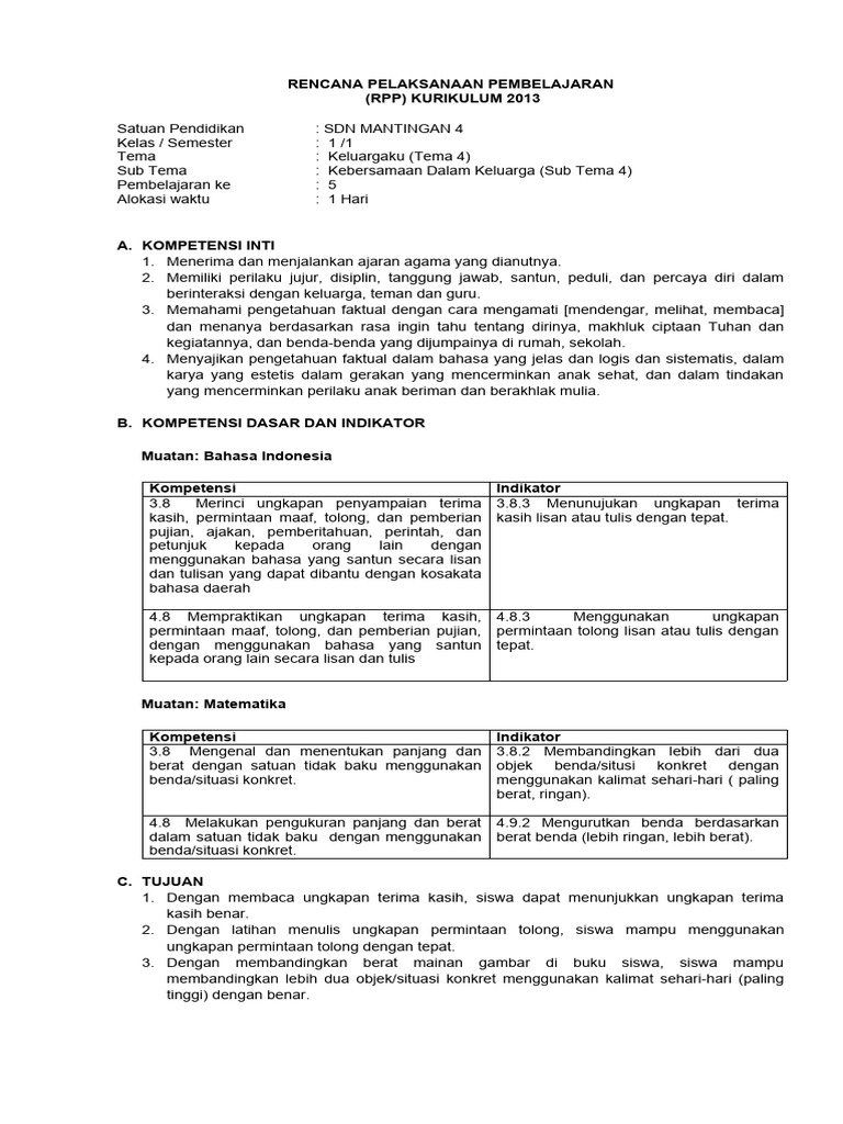 Sub Tema 4 Pemb 5 | PDF