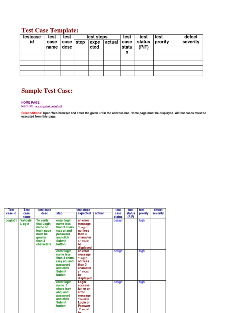 Test Case Sample | PDF | Areas Of Computer Science | Computing