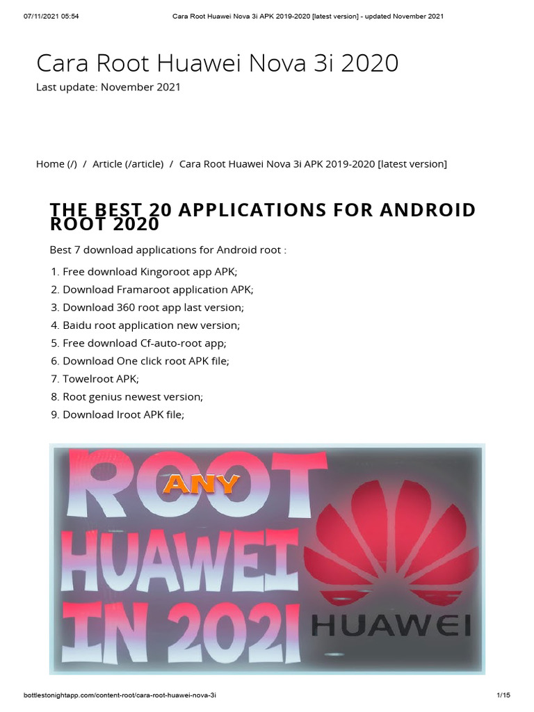 Cara Root Huawei Nova 3i APK 2019-2020 (Latest Version) - Updated ...