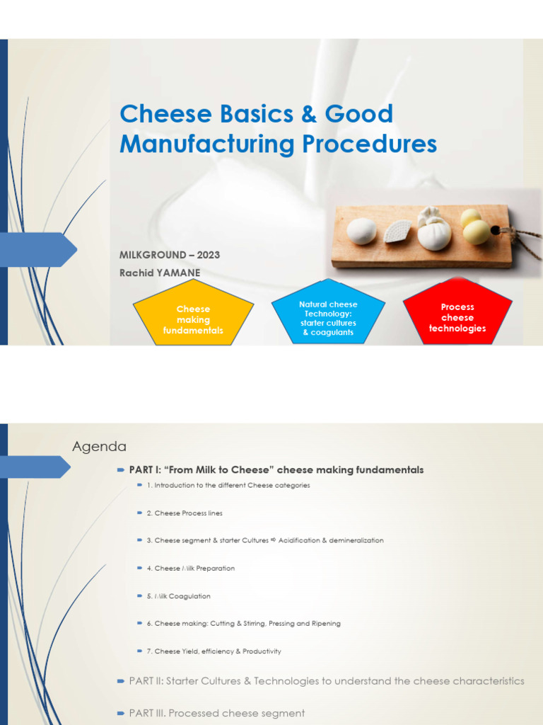 Dairy Cheese Milk Basics Knowledge and Cheese Best Practices RY Part 1 ...