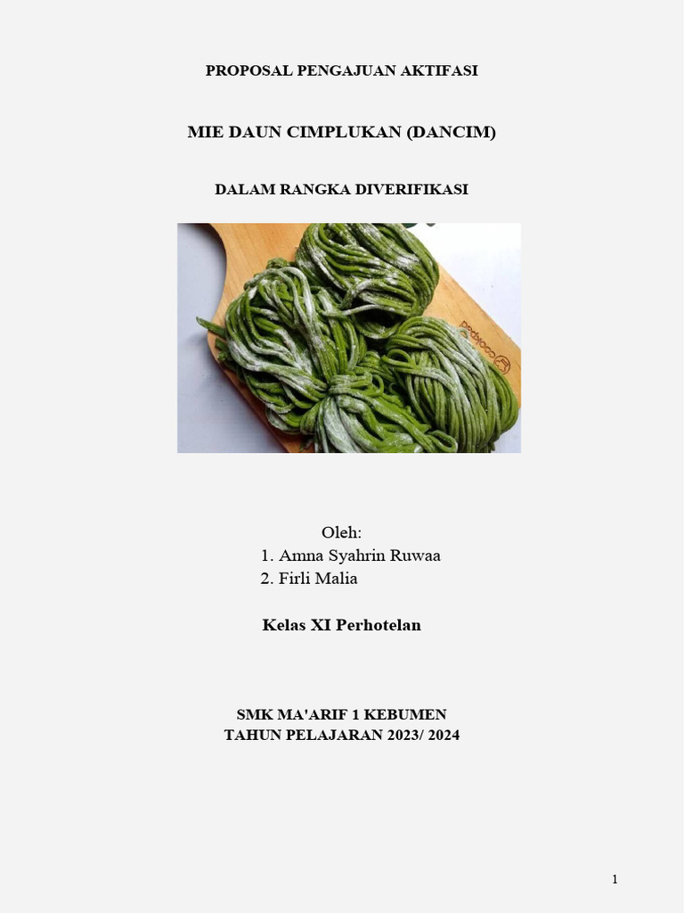 Proposal Pengajuan Krenova | PDF