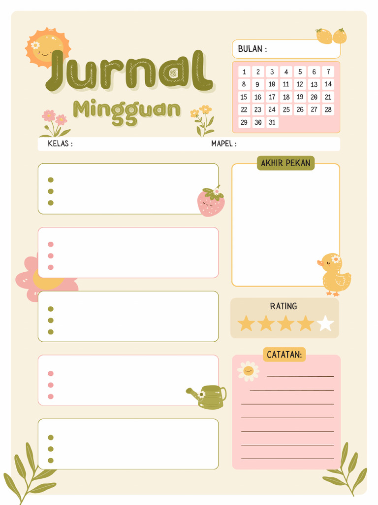 JURNAL MINGGUAN | PDF