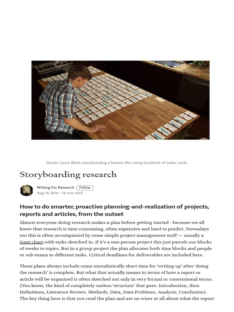 Storyboarding Research How To Do Smarter, Proactive by Writing | PDF ...