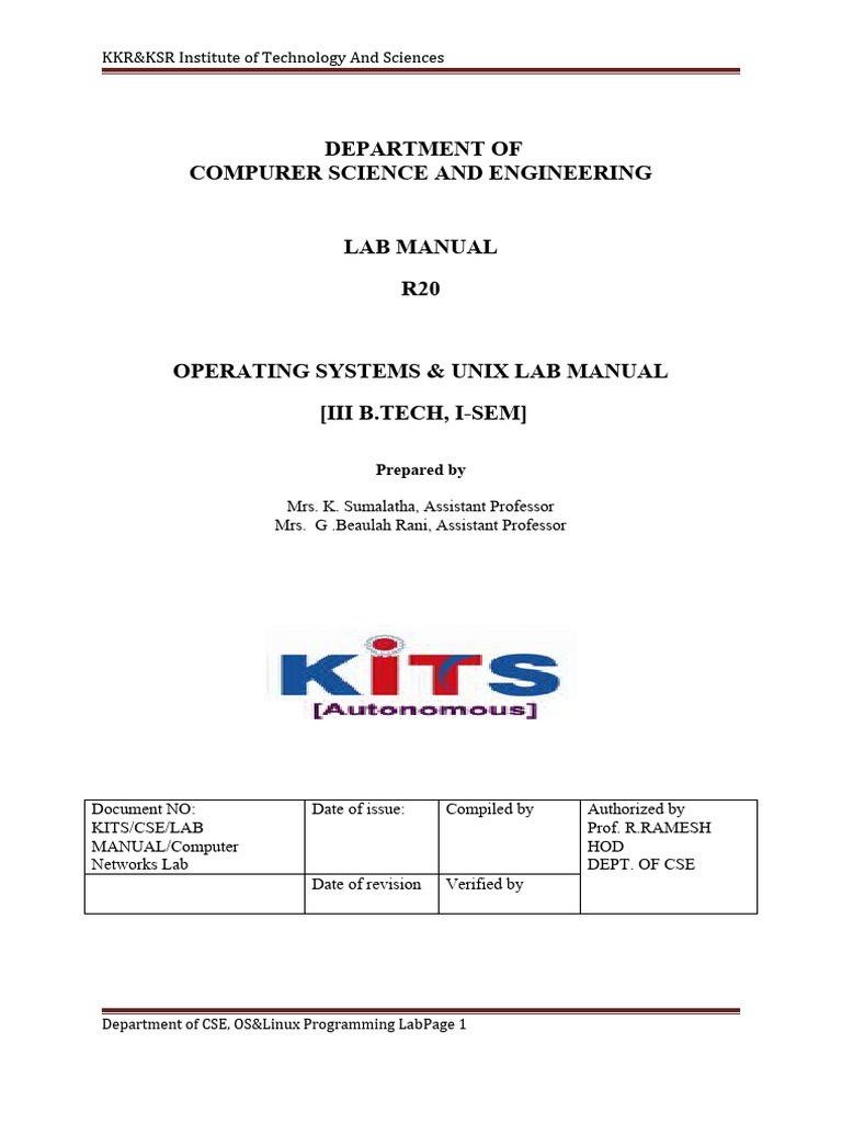 OS&UNIX Master Manual | PDF | Operating System | Process (Computing)