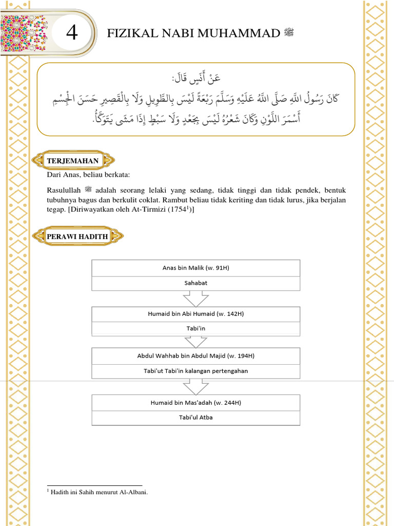 Hadis 4 Fizikal Nabi | PDF