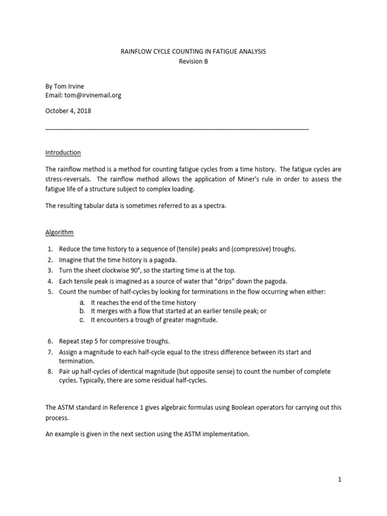 Rainflow Cycle Counting in Fatigue Analysis | PDF | Fatigue (Material ...