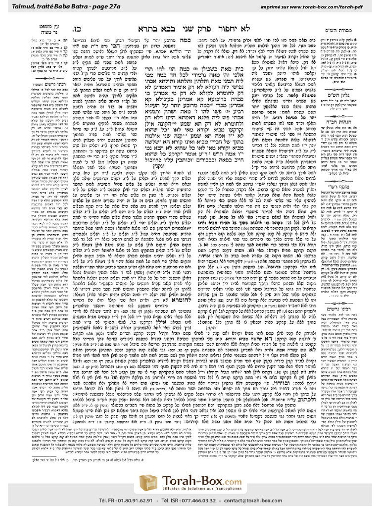 Talmud Baba-Batra 27a | PDF | Computers