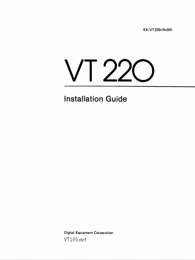 Ek vt220 in 001 | PDF