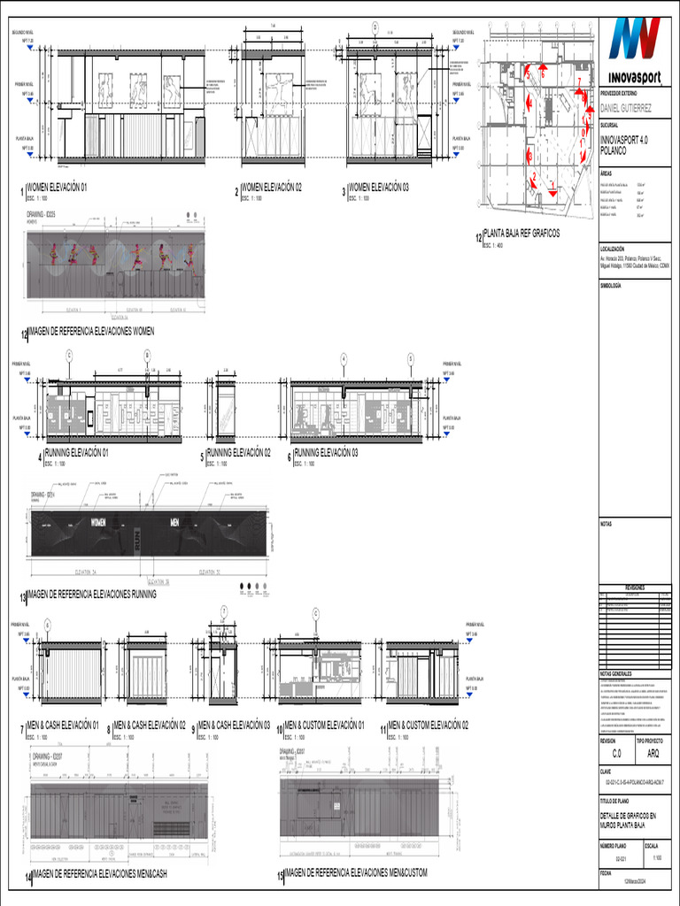 02-021-C.0-Is-4-Polanco-Arq-Acm.7-Detalle de Graficos en Muros Planta ...
