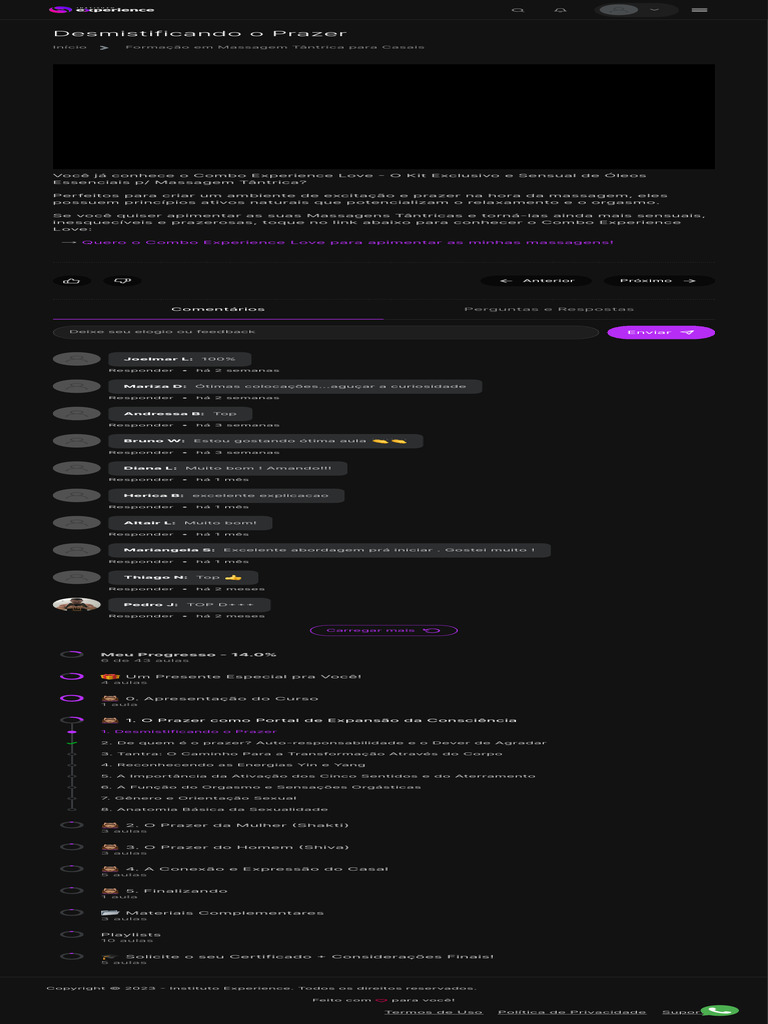 Desmistificando o Prazer - Instituto Experience | PDF | Tantra | Massagem