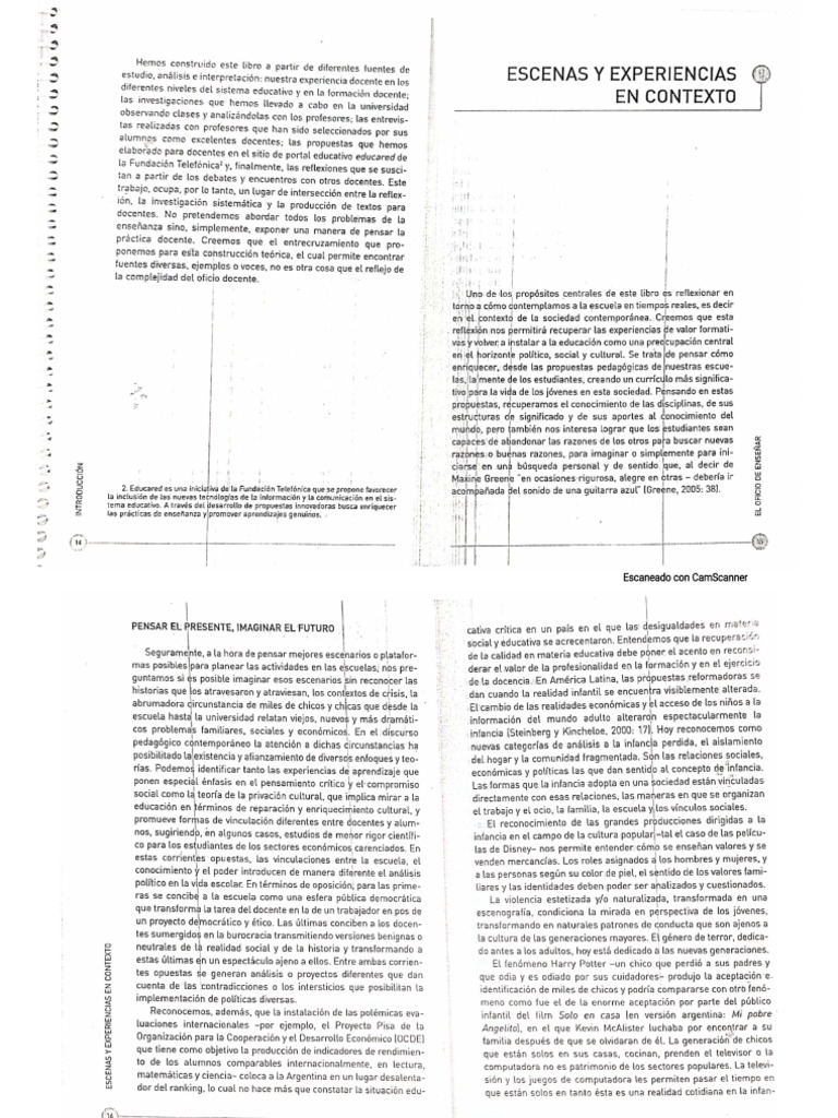 Edith Litwin 2008 Escenas y Experiencias en Contexto | PDF