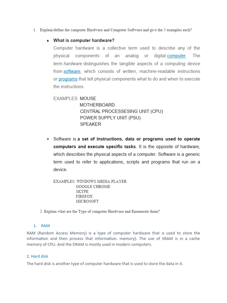 IT100 | PDF | Computer Hardware | Random Access Memory