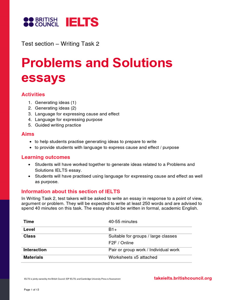 Writing Task 2 Problems and Solutions | PDF | Overfishing ...