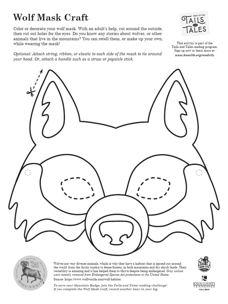 Main - Wolf Mask Craft Template | PDF
