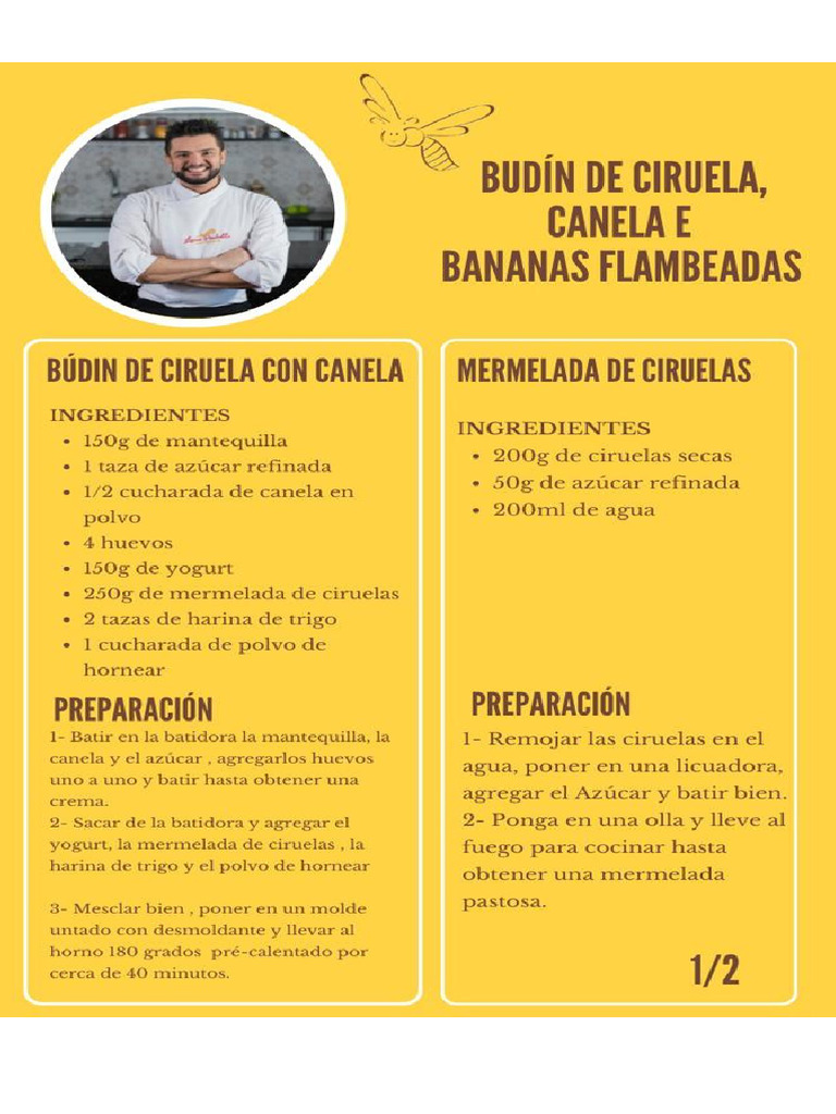 Receta Budín de Ciruela | PDF
