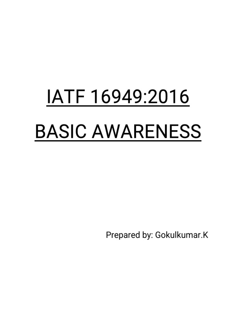 IATF CLAUSE HANDOUT | PDF