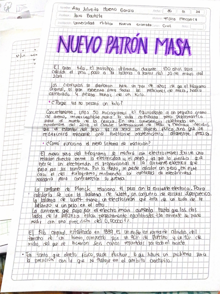 Patrón Masa. | PDF