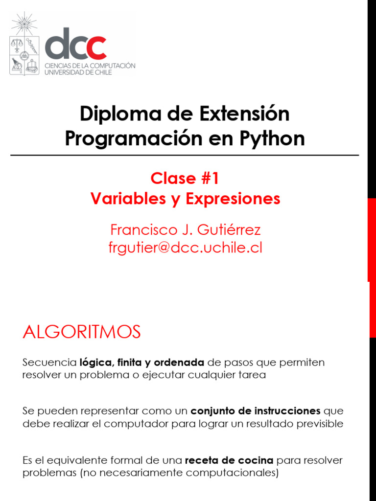 Clase 1 Expresiones | PDF | Programación de computadoras | Exponenciación