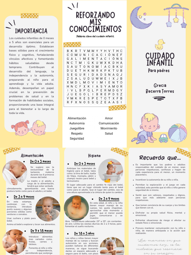 Cuidados Infantiles: Desarrollo y Autonomía | PDF | Adultos | Ciencias ...