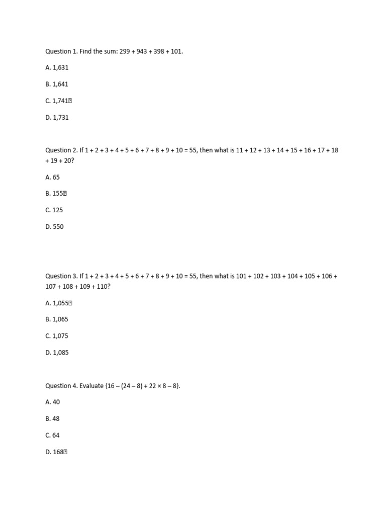 Math Review 1 | PDF | Length | Numbers