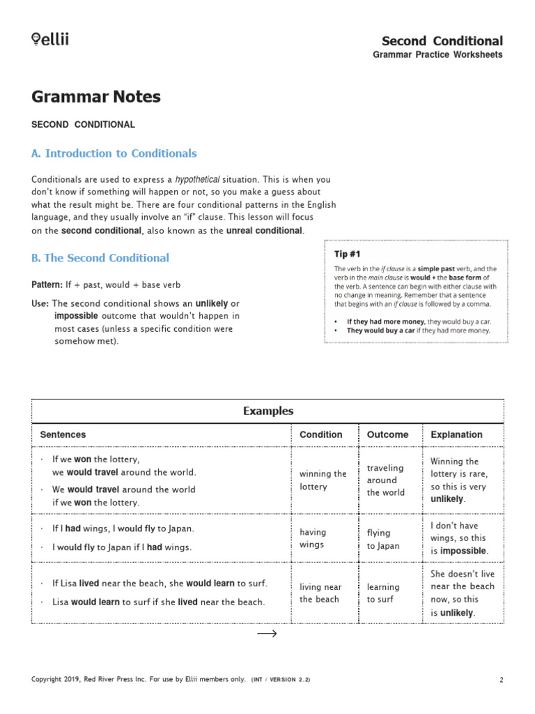 2nd Conditional - Activity 3 | PDF | Language Mechanics | Syntax