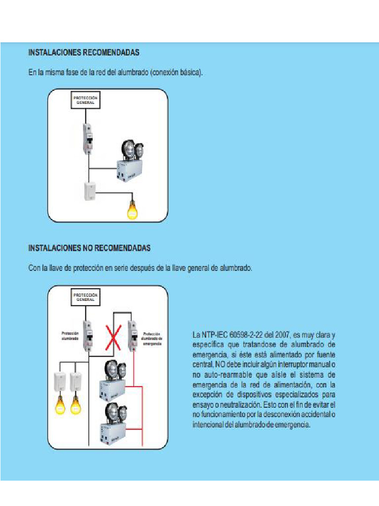 Luces De Emergencia Instalación Pdf