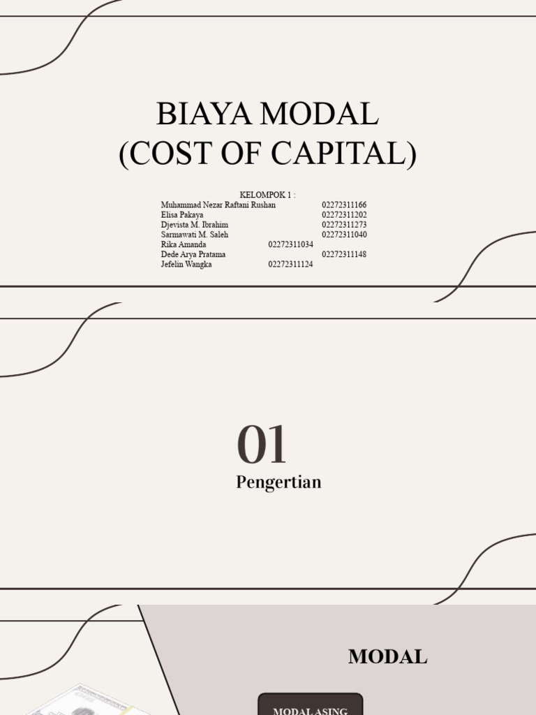 Biaya Modal Kelompok 1 | PDF