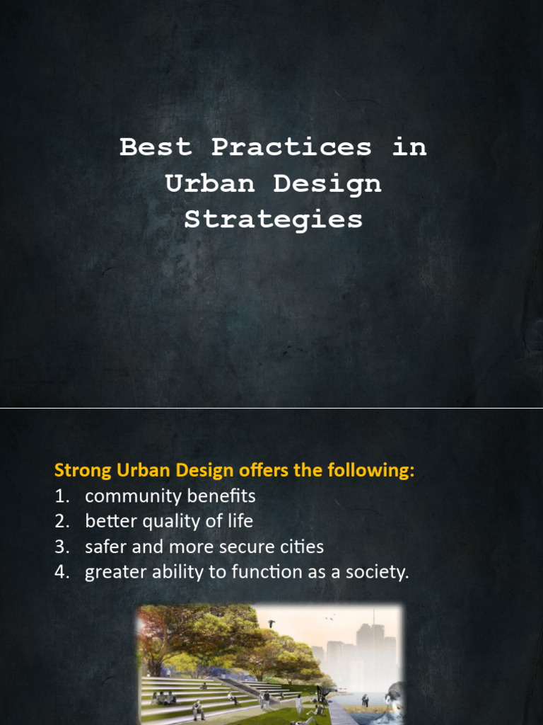Urban Design Best Practices for Cities | PDF | Urban Design | Natural ...