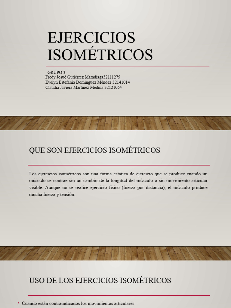 Ejercicios Isométricos | PDF | Rodilla | Músculo