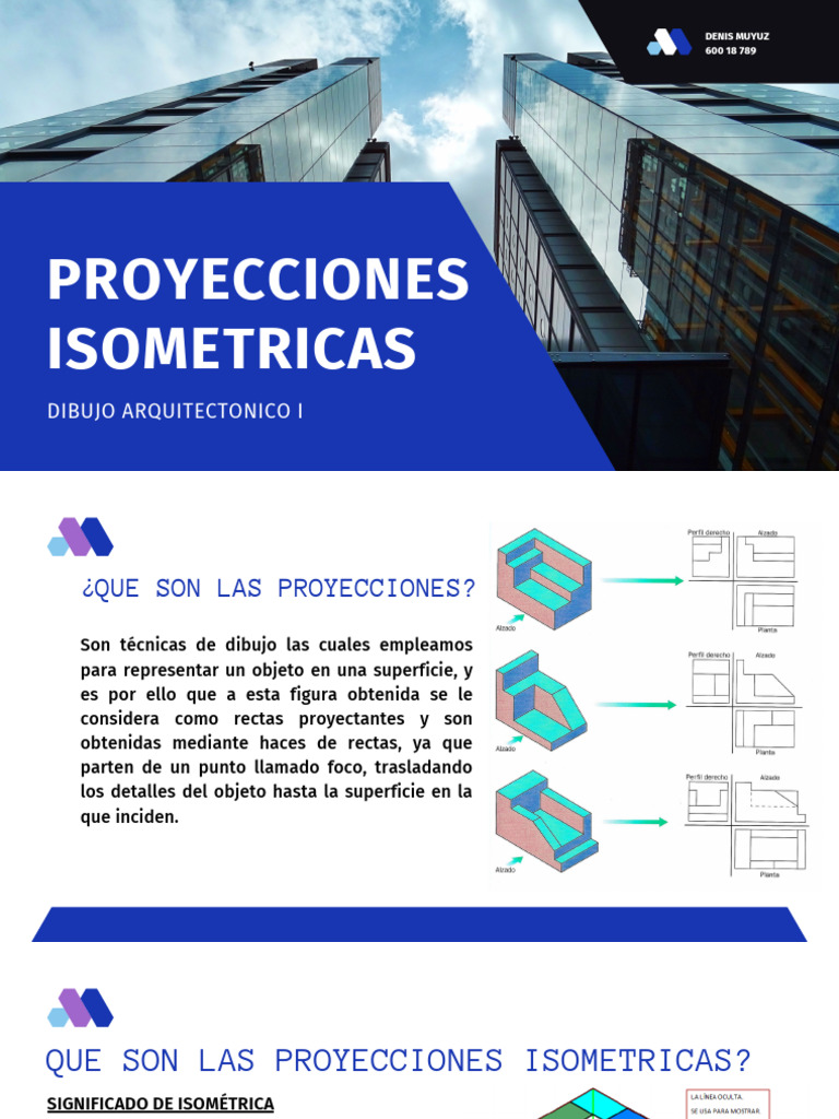 Proyecciones Isométricas en Dibujo Arquitectónico | PDF